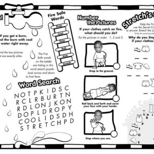 Stretch's "Stop, Drop, and Roll!" Activity Sheet | Fire Safety For Life