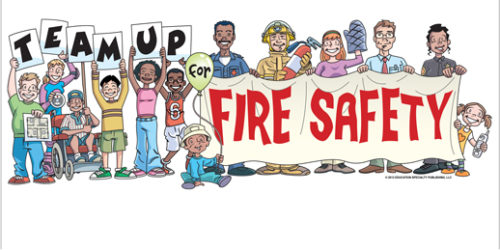"Team Up for Fire Safety" Banner