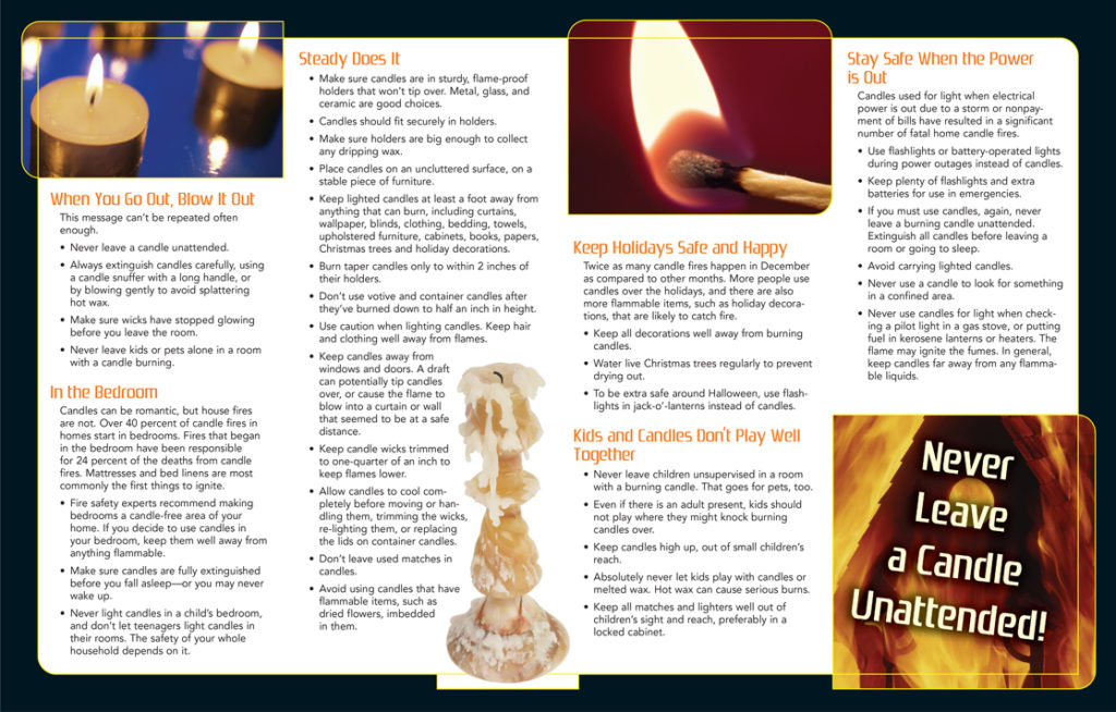 Candle Fire Safety: When You Go Out, Blow It Out! Pamphlet