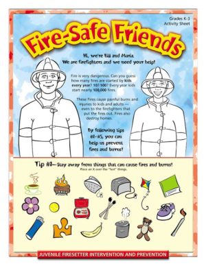 Juvenile Fire Setting Prevention Activity Sheet | Fire Safety For Life
