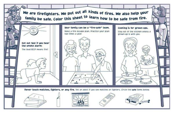 Fire Safety Coloring Sheet And Activities | Fire Safety For Life