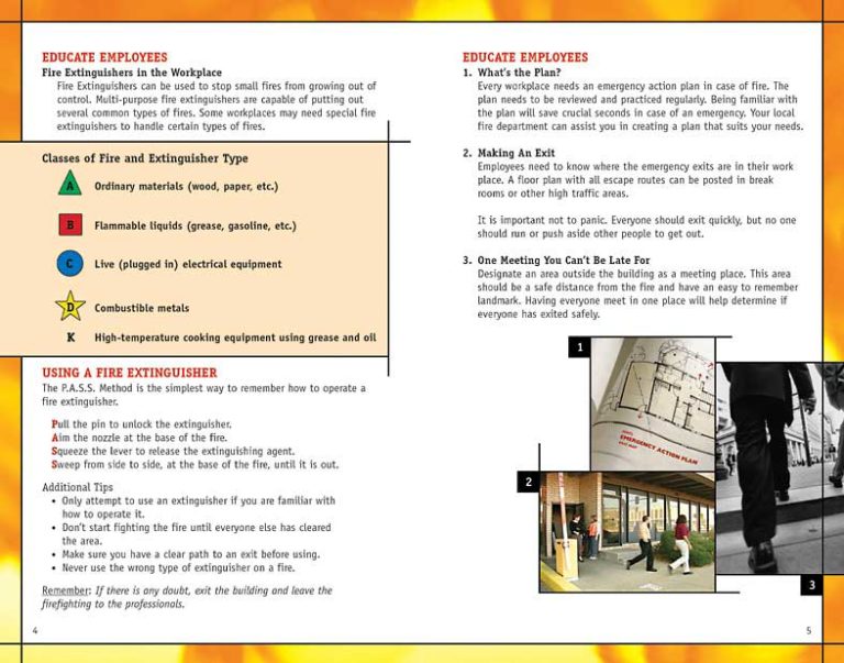 Workplace Fire Safety: Make It Your Business Booklet