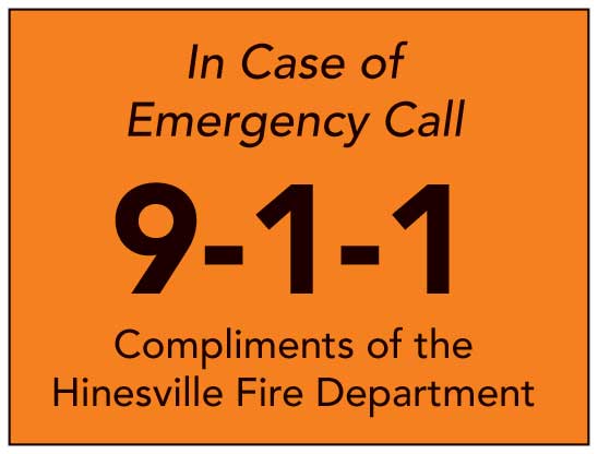 9-1-1 Emergency Phone Sticker Labels | Fire Safety For Life