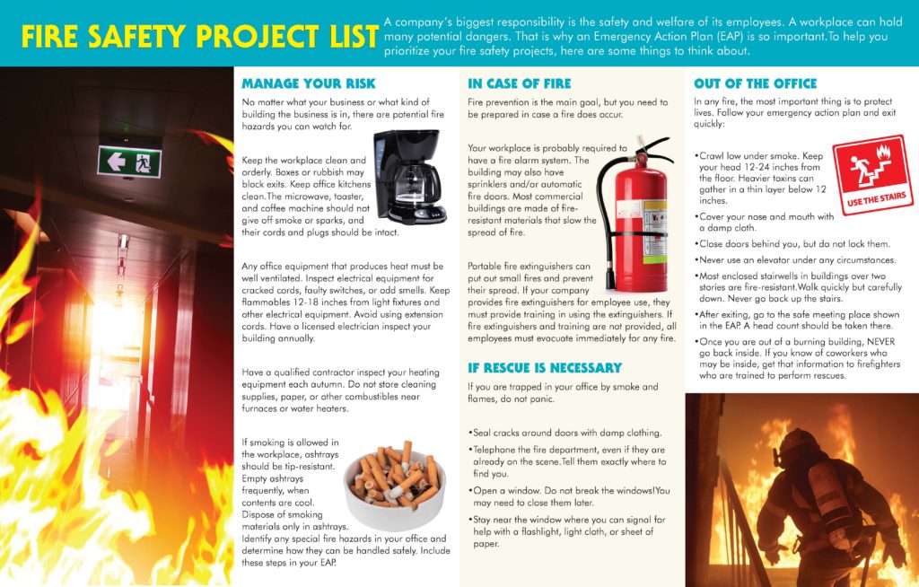 Office Fire Safety Brochure "Stay Safe on the Job" | Fire Safety For Life
