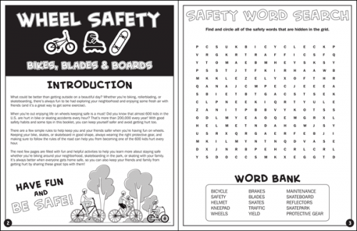 Wheel Safety Activity Book: Bikes, Blades & Boards