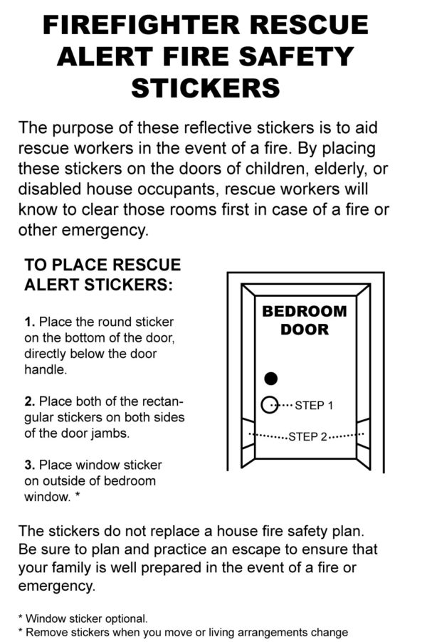 Firefighter Rescue Alert Stickers – Prioritize Pet and People Safety