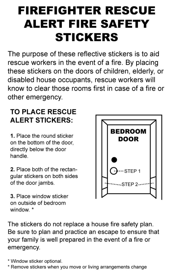 Firefighter Rescue Alert Stickers – Prioritize Pet and People Safety