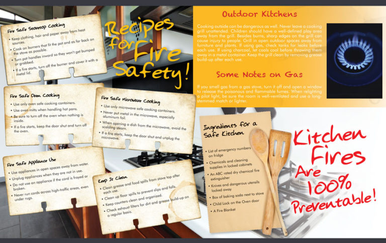 How To Prevent Kitchen Fires Pamphlet | Fire Safety For Life