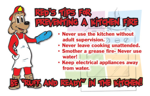 "Prevent Kitchen Fires" Pledge Card | Fire Safety For Life