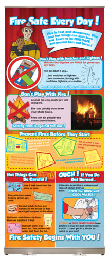 Fire Prevention Roll Up Presentation Display For Kids | Fire Safety For ...