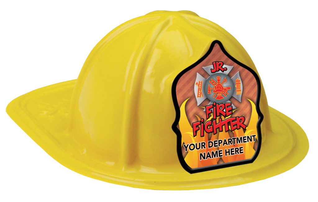 Custom "Jr. Firefighter Flame" Fire Hats | Fire Safety For Life