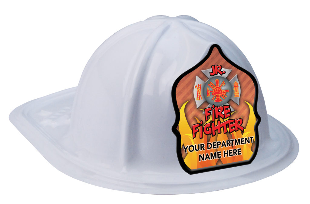Custom "Jr. Firefighter Flame" Fire Hats | Fire Safety For Life