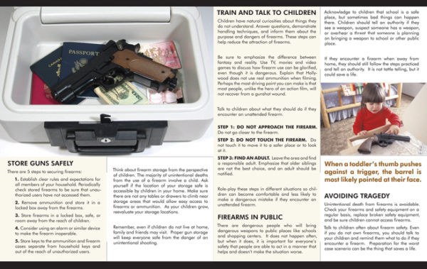Firearm Safety Brochure - Gun Safety Education Pamphlets | Fire Safety ...