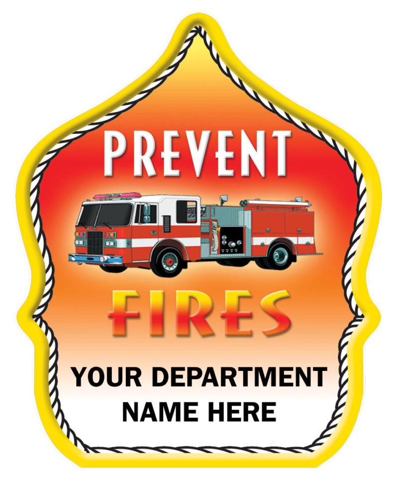 "Prevent Fires" Custom Children's Plastic Fire Hats | Fire Safety For Life