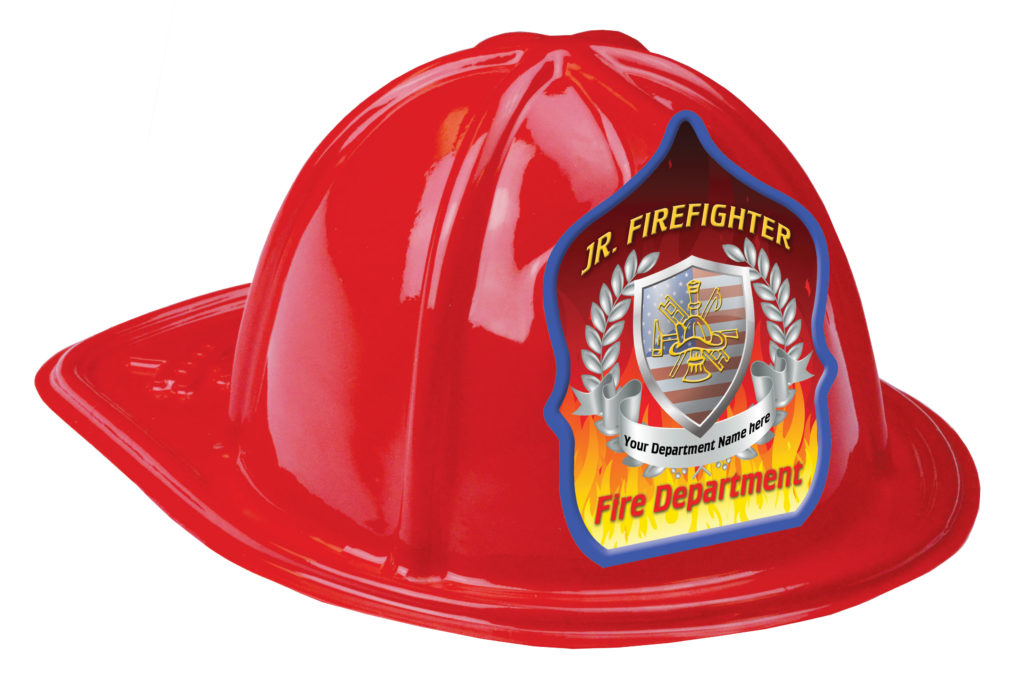 Custom Plastic "Jr. Firefighter" Fire Hats & Helmets