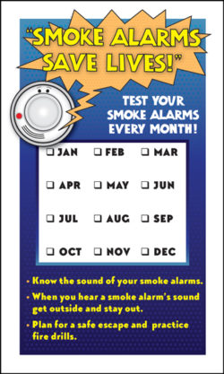 Test Your Smoke Alarms Magnet | Fire Safety For Life