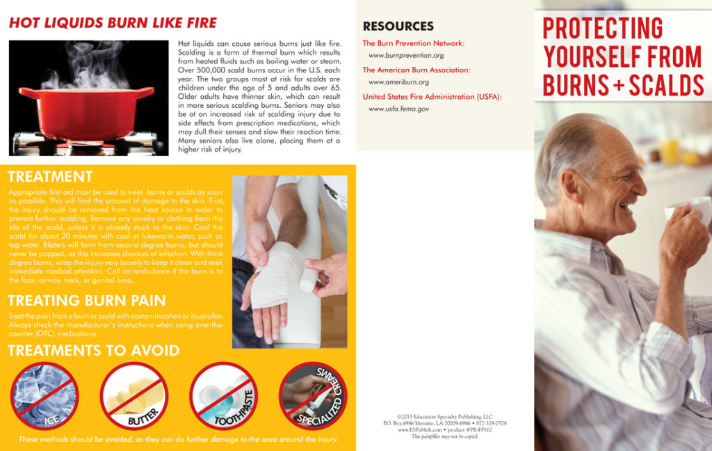 Burn & Scald Prevention Pamphlets for Seniors | Fire Safety For Life