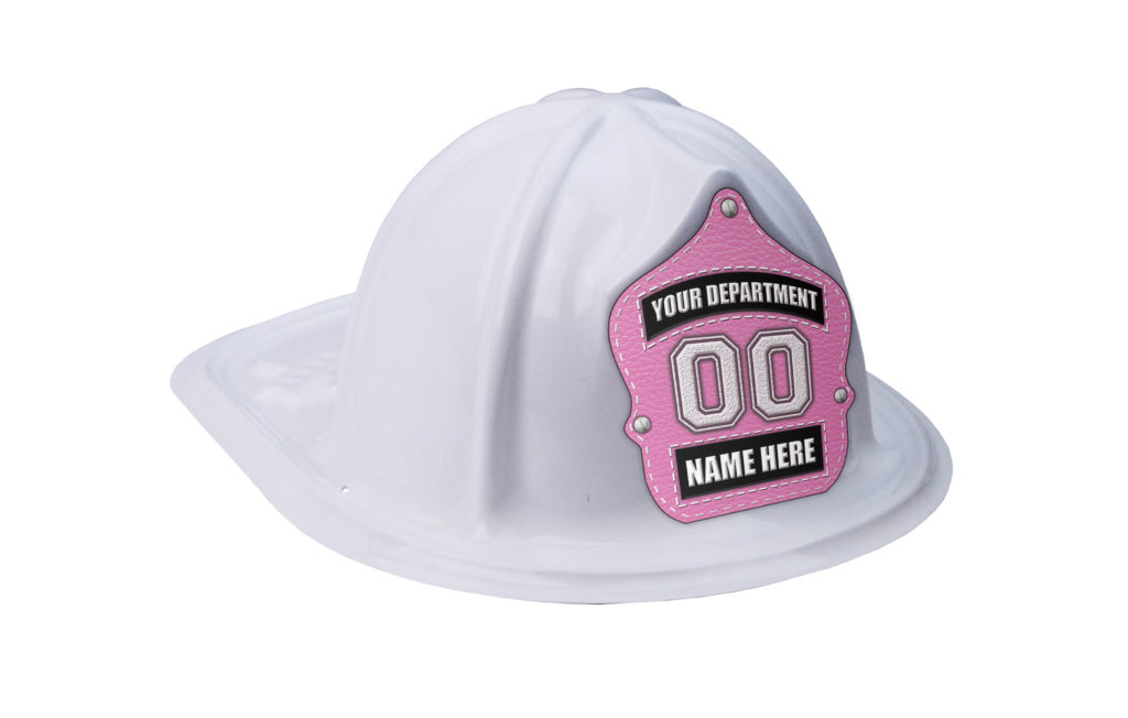 Custom Pink Junior Firefighter Fire Hats | Fire Safety For Life