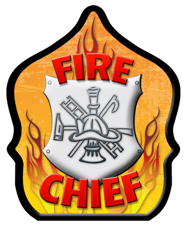 Stock Plastic "Fire Chief Shield" Fire Hats | Fire Safety For Life