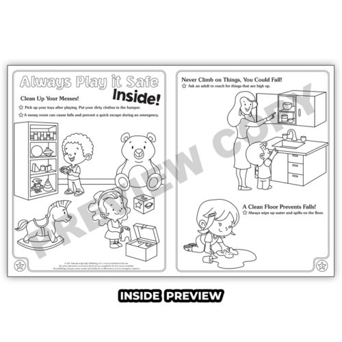 Injury Prevention Coloring & Activity Book – Play it Safe!