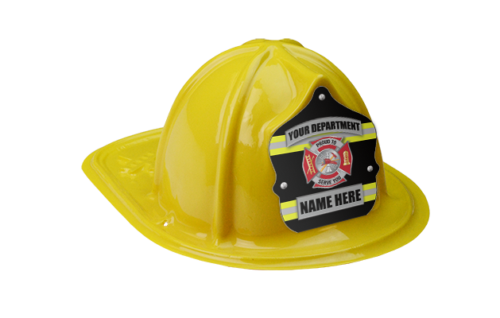 Kids Firefighter Uniform Hats – Custom Black & Yellow Fire Hats