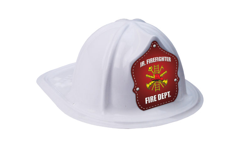 Stock Firefighter "Deep Red with Shield" Fire Hats | Fire Safety For Life