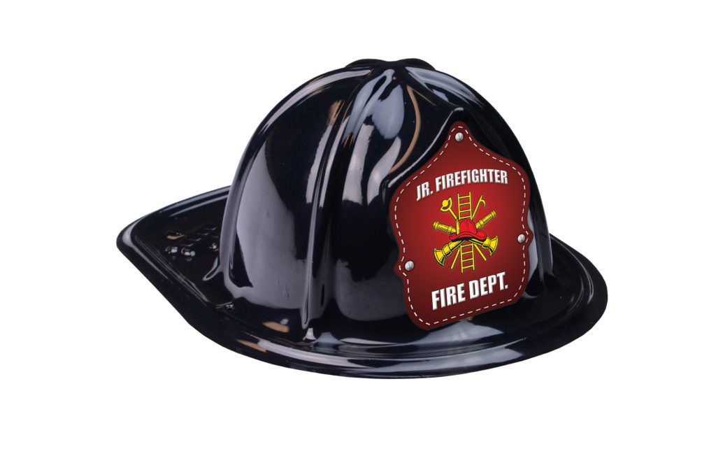 Stock Firefighter "Deep Red with Shield" Fire Hats | Fire Safety For Life