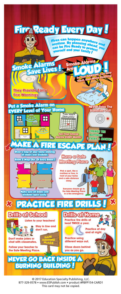 "Fire Ready Every Day!" Information Card | Fire Safety For Life