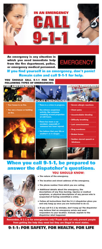"In an Emergency Call 911" Presentation Cards | Fire Safety For Life