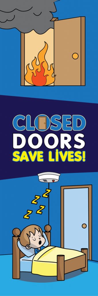 Closed Doors Save Lives Bookmarks For Kids | Fire Safety For Life