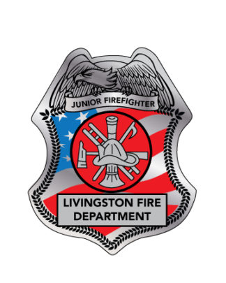 Custom Patriotic Junior Firefighter Foil Sticker Badges