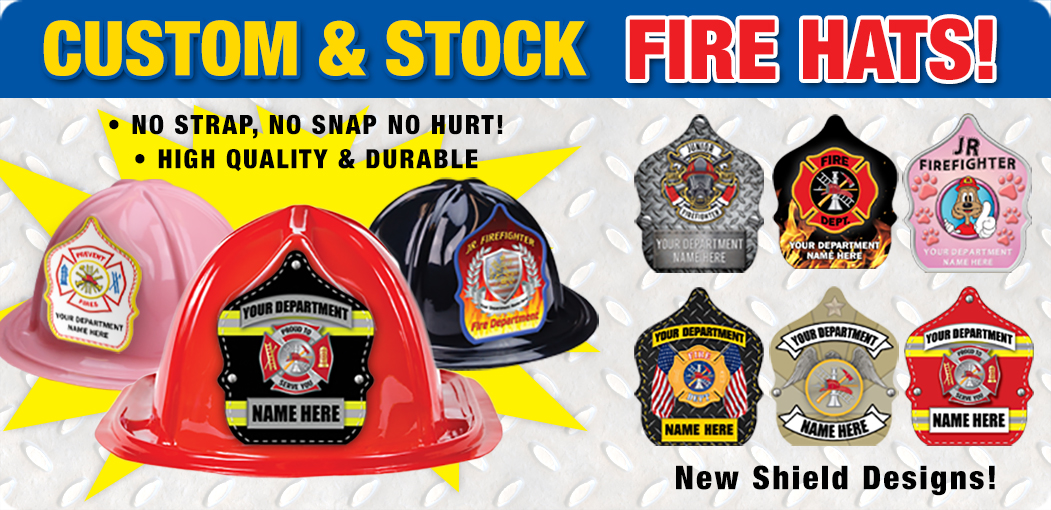 Custom & Stock Fire Hats | Fire Safety For Life