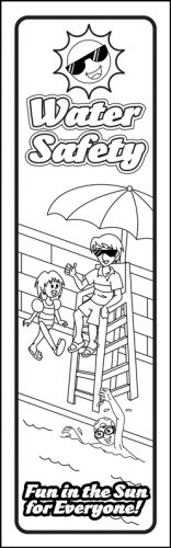 Water Safety Coloring Bookmarks: Fun In The Sun! | Fire Safety For Life
