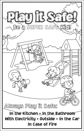 “Be A Super Safe Kid” Coloring Poster