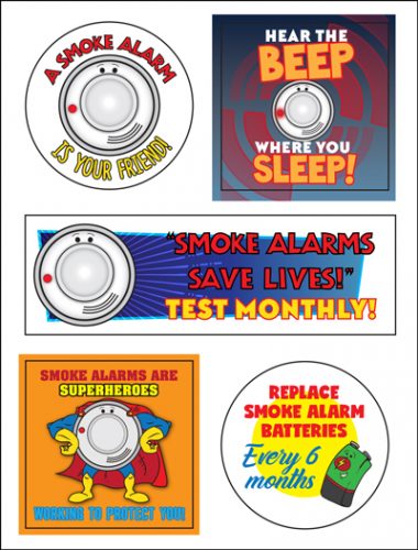 Fire Prevention Stickers | Fire Safety For Life