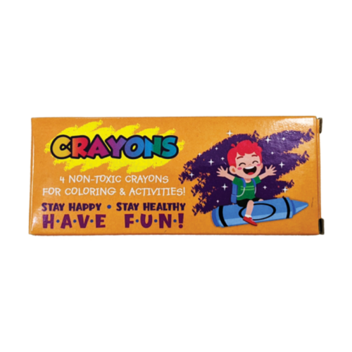 4 Pack Box of Crayons - Great for Giveaways | Fire Safety For Life