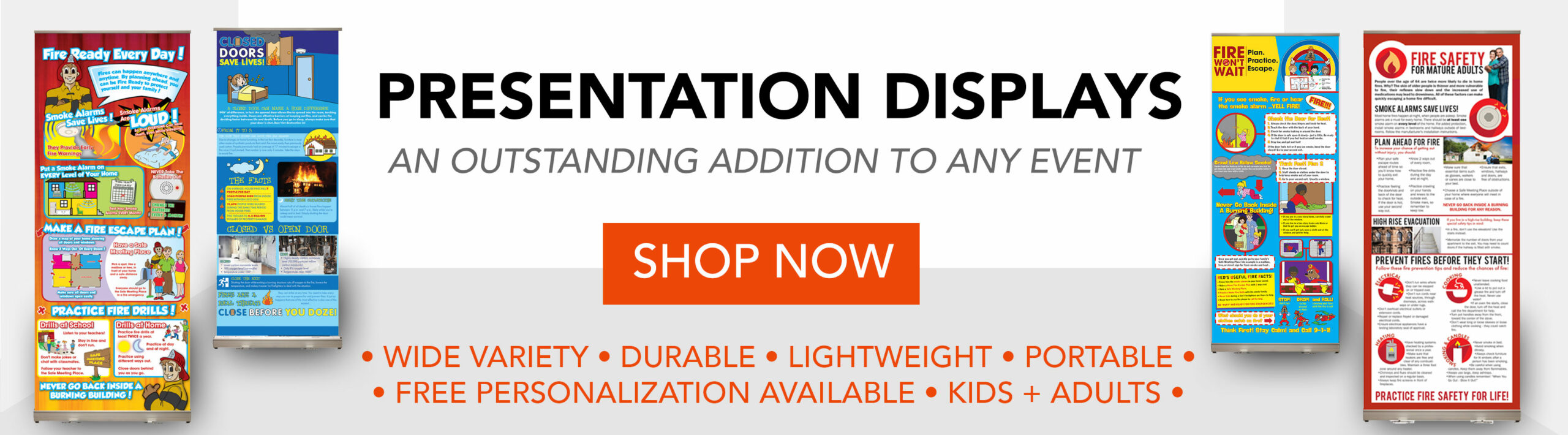 Presentation Displays | Fire Safety For Life