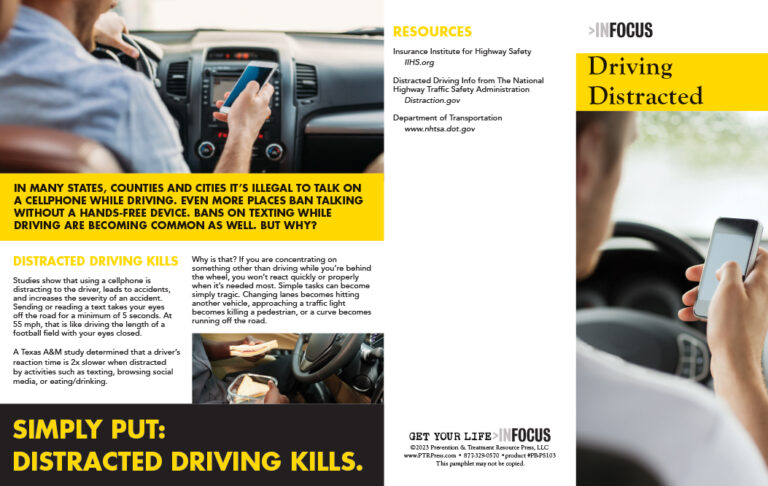 Distracted Driving Pamphlets: Road Safety Brochure