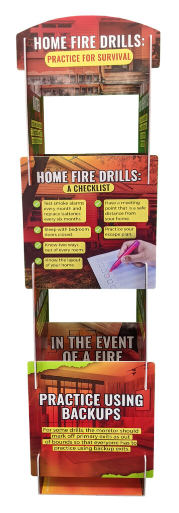 Home Fire Drills: Practice for Survival Tabletop Display Tower