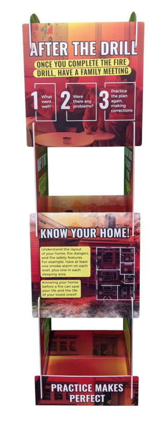 Home Fire Drills Info Tower | Fire Safety Event Materials