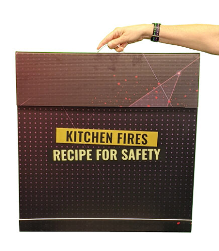 Kitchen Fire Safety Info Display Tower | Cooking Safety Events