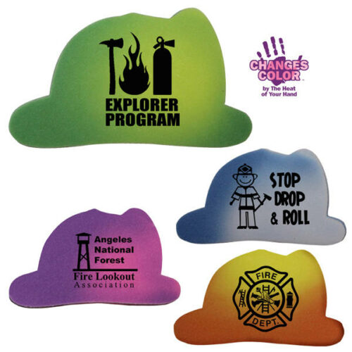 Custom Fire Helmet Mood Erasers: Color-Changing Fire Safety
