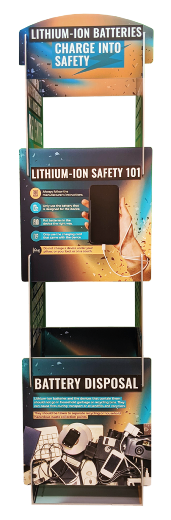 Lithium-ion Battery Fire Safety Info Tower Display