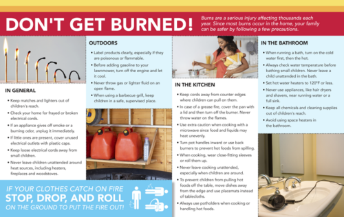 Preventing Burns In Your Home Pamphlets | Fire Safety For Life