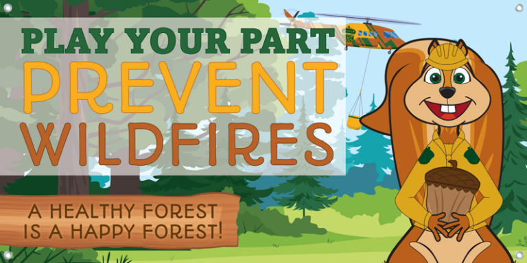 Scout's Wildfire Prevention Banner: Prevent Wildfires! | Fire Safety ...
