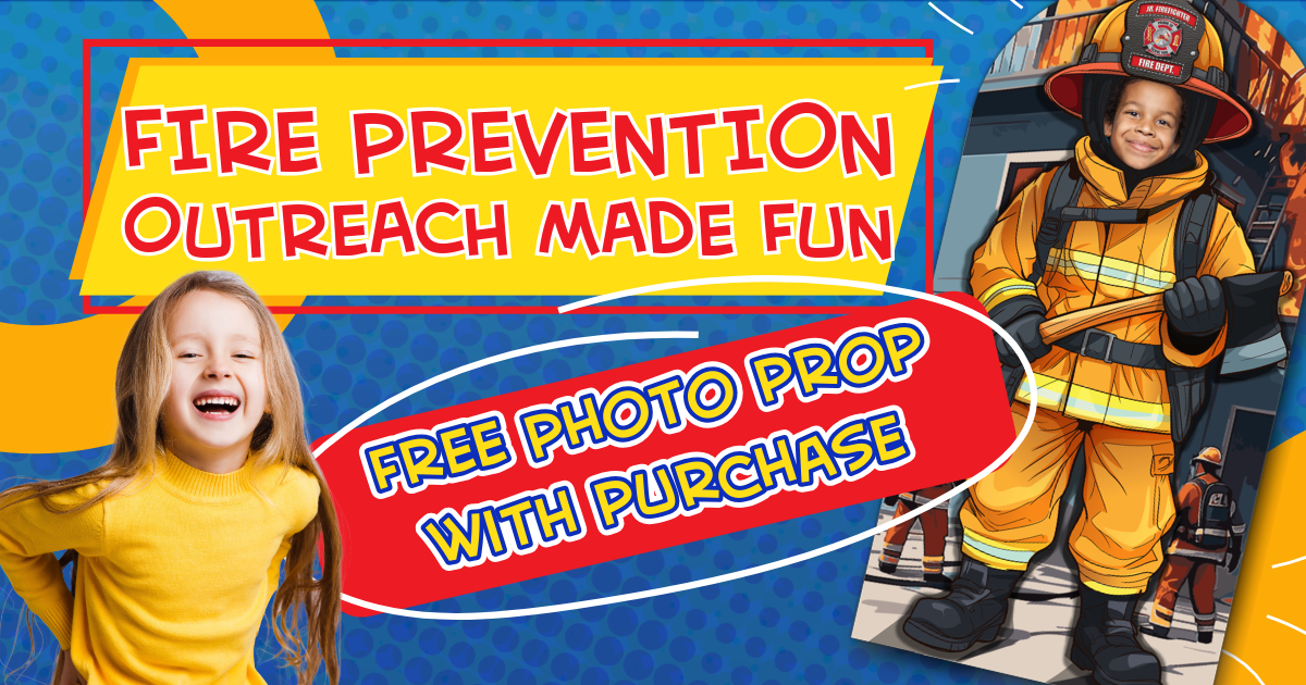 FREE Firefighter Photo Prop with Purchase | Fire Safety For Life
