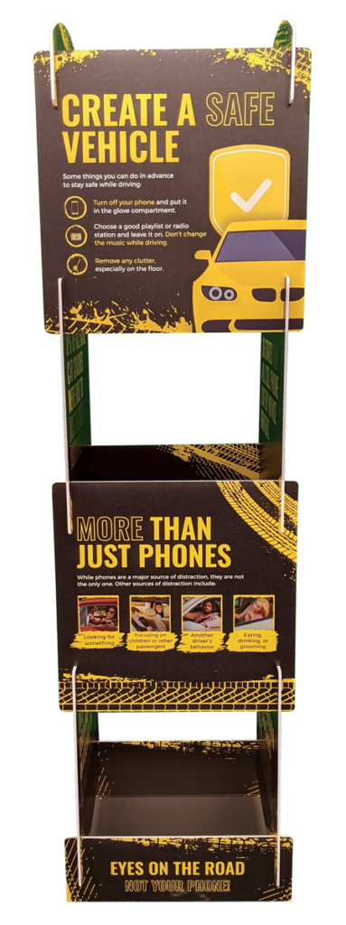 Distracted Driving: Stay Focused, Stay Safe Info Tower