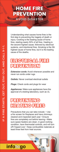 Home Fire Prevention Rack Cards | Fire Safety For Life