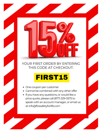 15% Off Your First Order Coupon | Fire Safety For Life