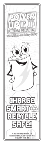 Fire Prevention Week Bookmarks – Coloring with Battery Safety